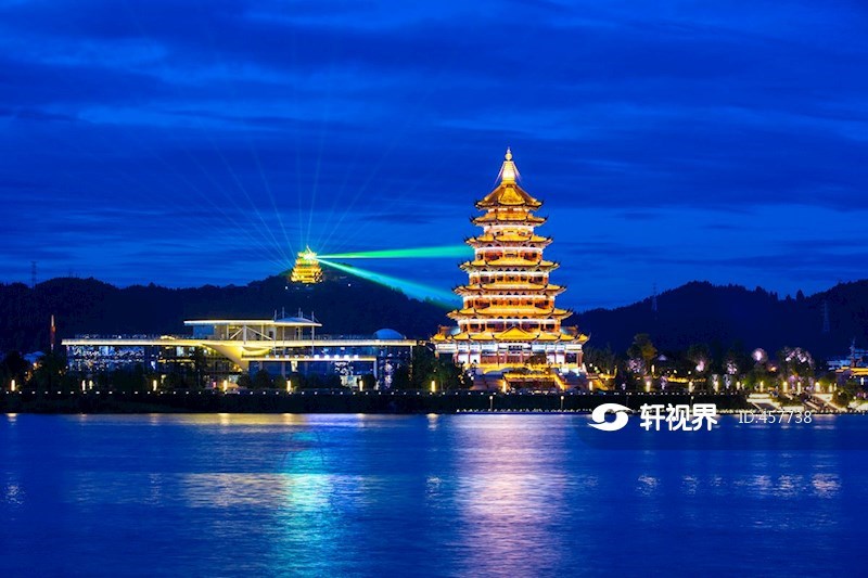 遂宁临仙阁夜景 图片 | 轩视界