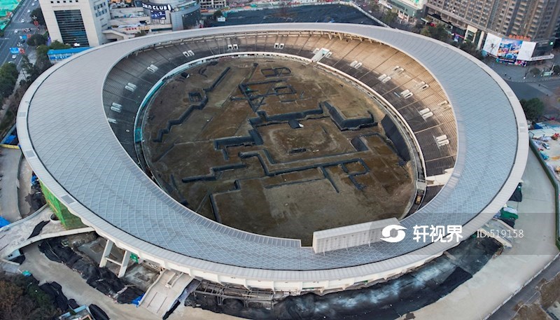 航拍成都体育中心考古发掘现场 图片 | 轩视界