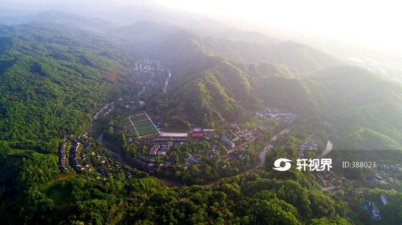 航拍街子古镇全景 图片 | 轩视界