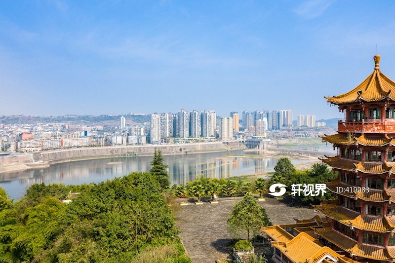 广安奎阁公园全景 图片 | 轩视界