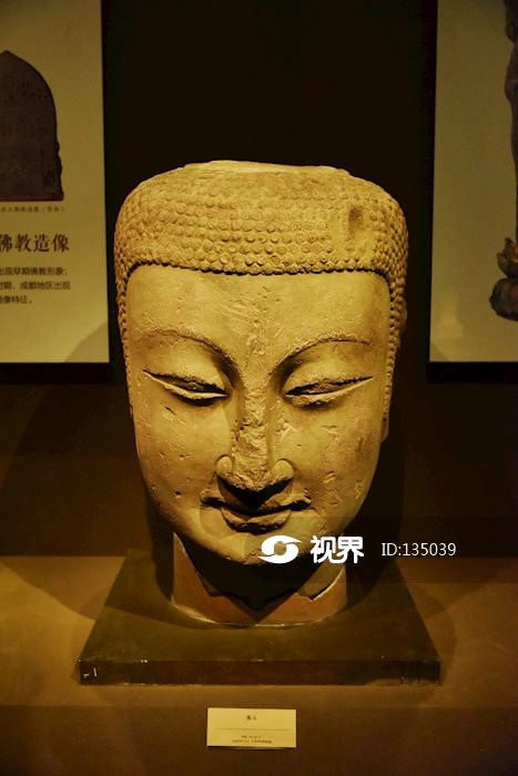 成都博物馆-佛头 图片 | 轩视界